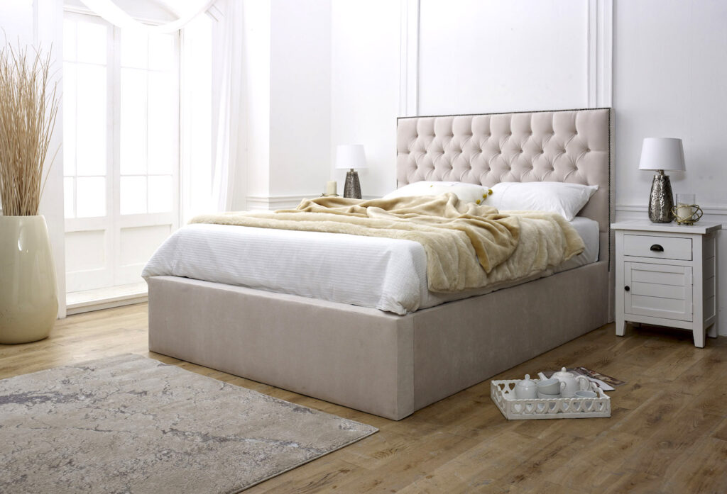 Adan Chesterfield Extra Deep Ottoman Storage Bed - Bedworld ireland